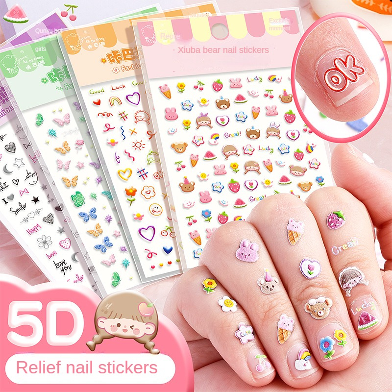 Stickers Nail Stickers Decorative Small Patterns Unique 5d Cartoon ...