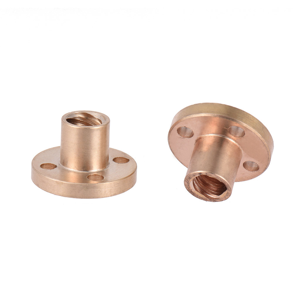 2pcs 3D Printer Parts Screw Nut 8mm Brass Flange Trapezoidal T Lead ...