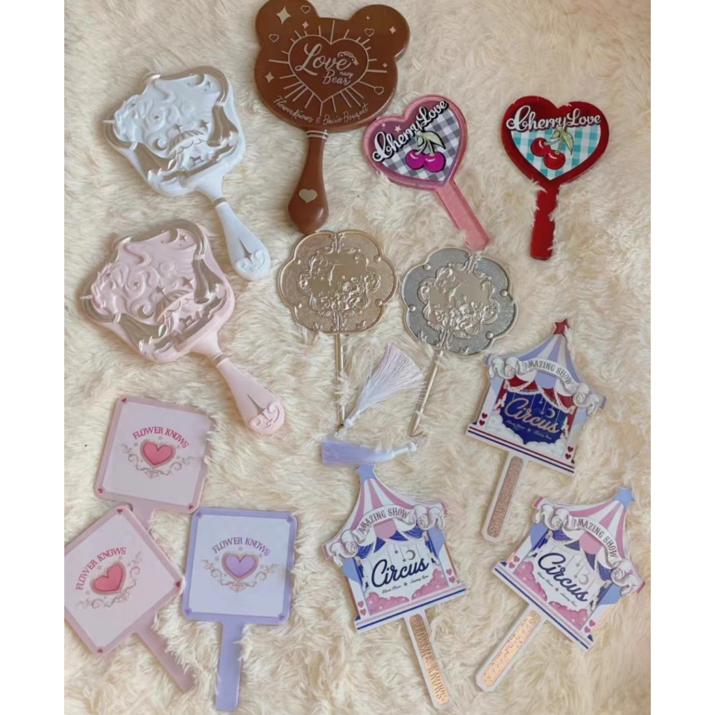 Flower Knows Flower God Circus Unicorn Teddy Bear Hand Mirror~ | Shopee ...