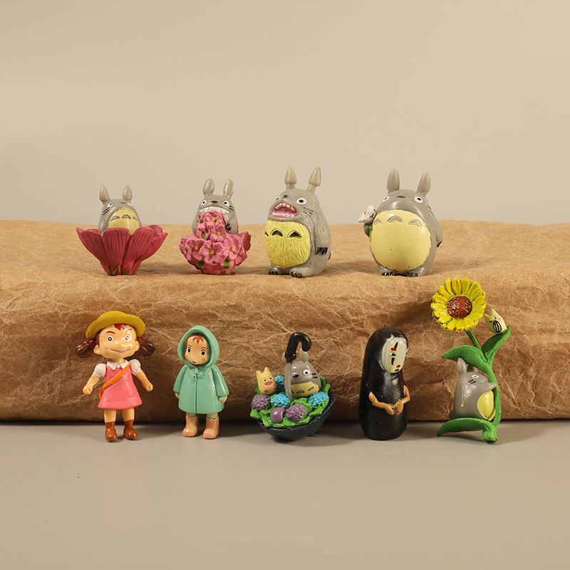 9Pcs/Set Japan Studio Ghibli Totoro Anime Figure Miyazaki Hayao Mei No ...