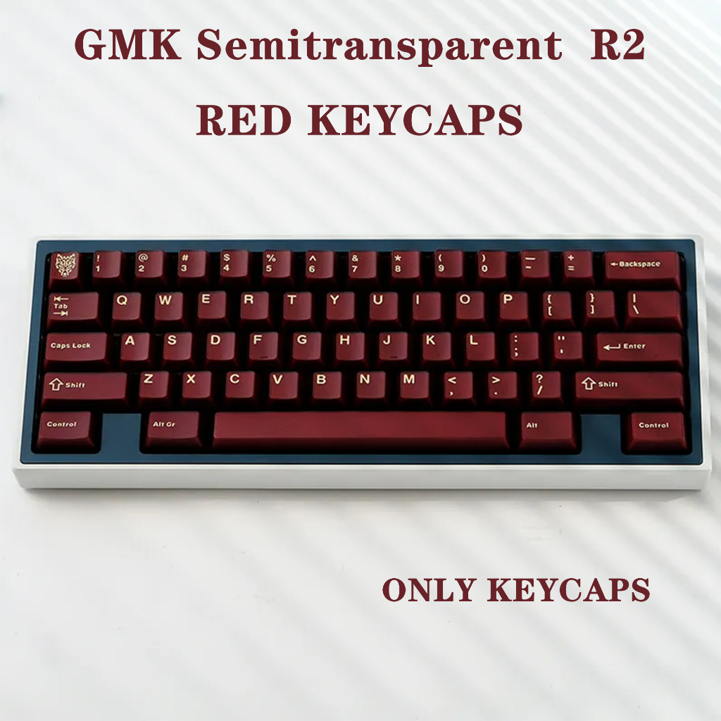 GMK keycap 104 Keys/set Aifei Neon Light Klein Red Pyga Keycaps ABS ...