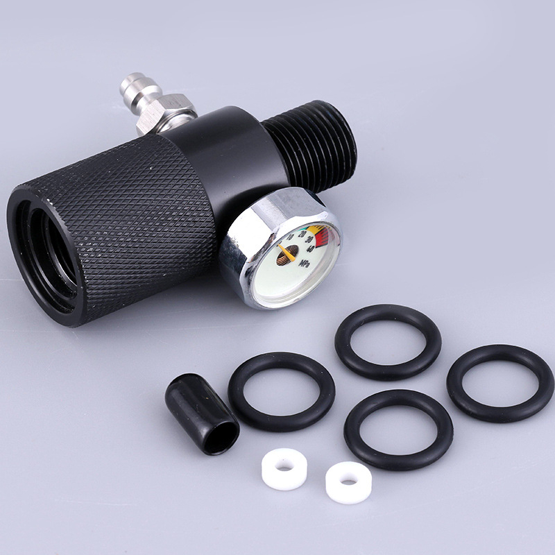 AIRMEGA 40mpa inflation adapter with male head and pressure gauge ...