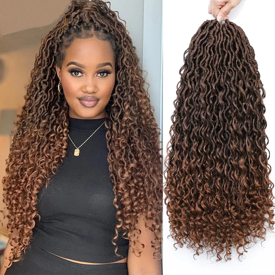 9 Braids/piece 18 Inches 38Grams/pack Curly Synthetic Crochet Braids ...