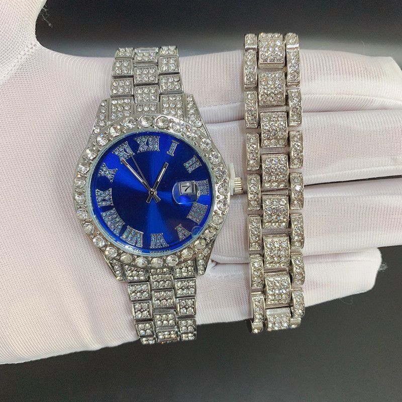 Hip Hop Fashion Gold Silver Watch For Men Waterproof Original Luxury ...