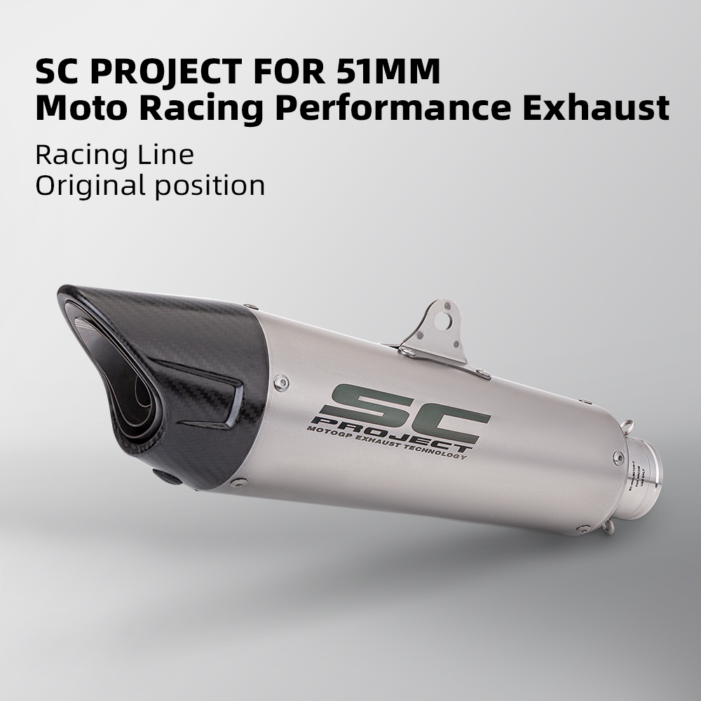 SC motorcycle exhaust pipe NINJA400 R3 MT15 450SR C27 shark-shaped tail ...