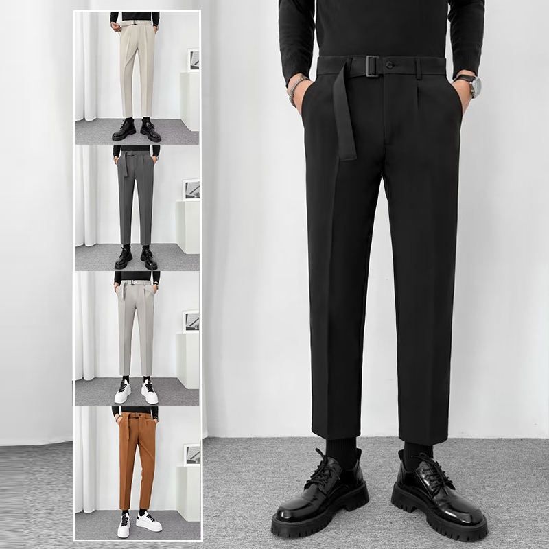 Light-colored Men Summer Korean Business Casual Pants,wrinkle-free ...