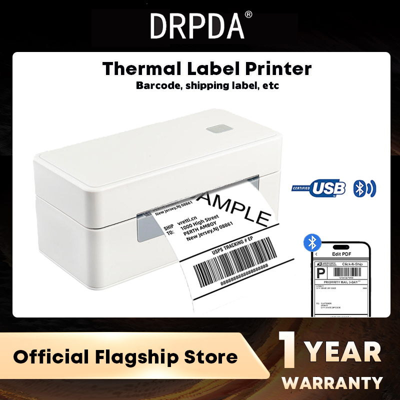 DRPDA D464 Thermal Printer Air WayBill A6 Shipping Label Barcode ...