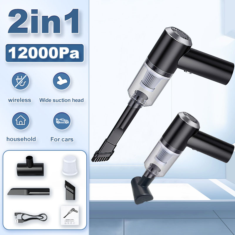 CylRedbat 2in1 12000Pa Powerful Mini Cordless Vacuum Cleaner with Wide ...