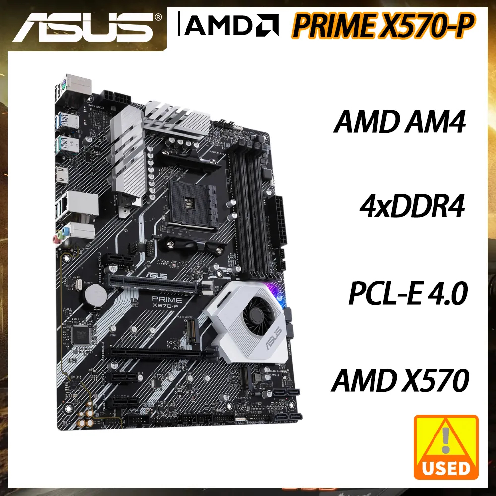 ASUS PRIME X570-P Socket AMD AM4 12 DrMOS power stages DDR4 4400MHz ATX ...