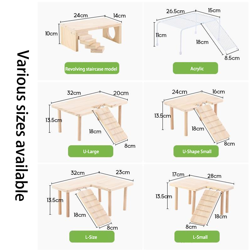Hamster cage second floor platform stair platform wooden solid wood ...