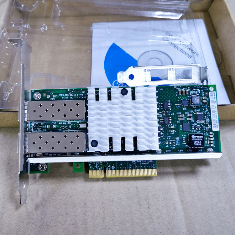 New Original Intel X520-SR2 82599ES SFP+Dual Port Fiber 10G 10 Gigabit ...