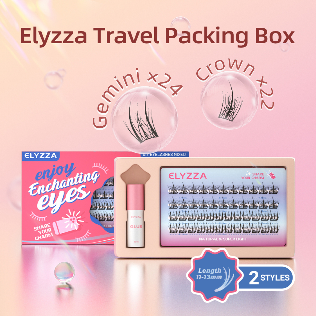 Elyzza Eyelashes Set Best Seller DIY Individual Lashes Length 11-13mm C ...