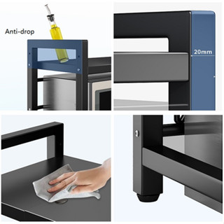 Kitchen Microwave Rack Expandable and Height Adjustable Strong Load ...