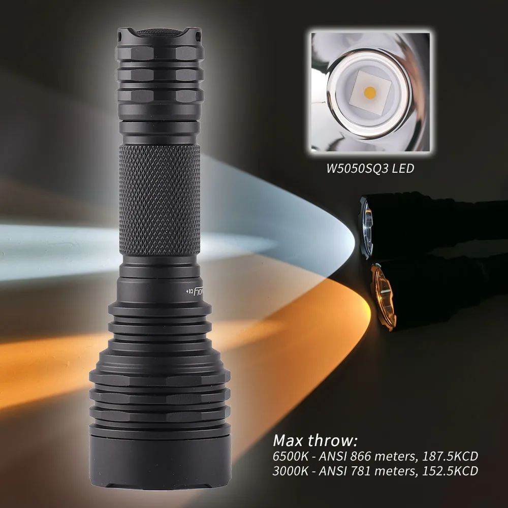 Convoy C8+ Flashlight With W5050SQ3 LED Long-range Thrower Flashlight ...