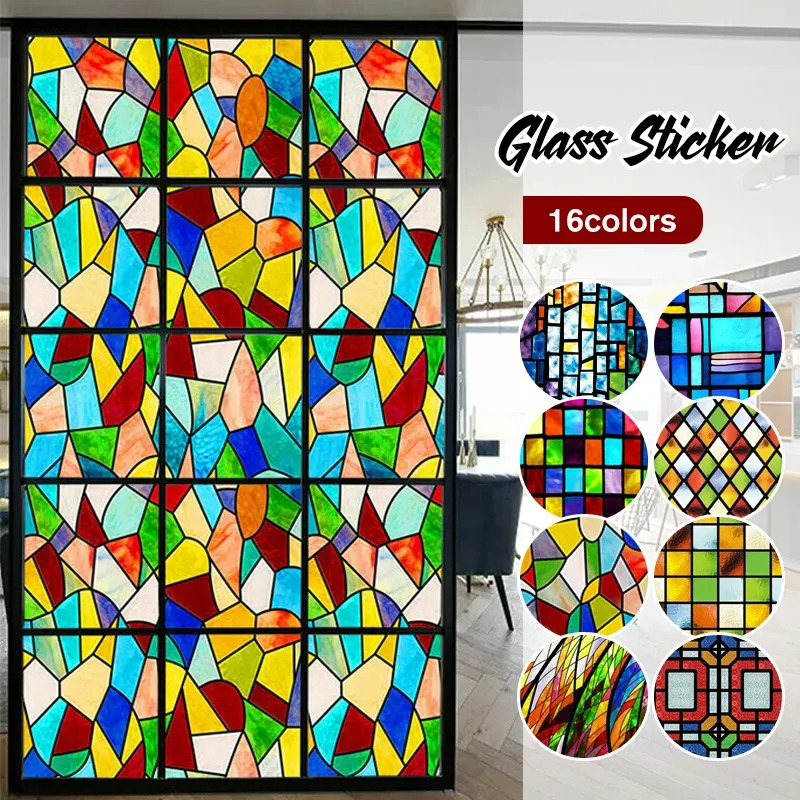 European Style Window Film Drop-Shipping Church Art Glass Film Stained ...