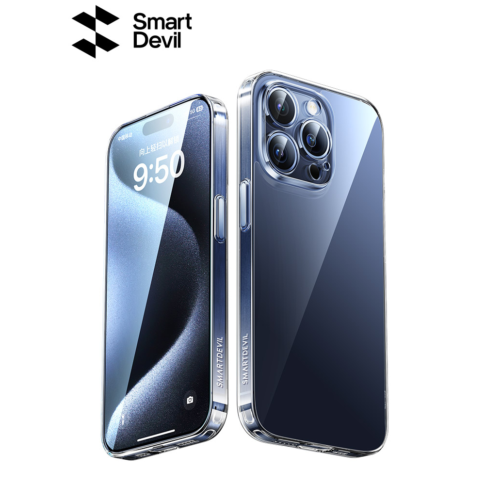 SmartDevil Corning Glass Protective Case For iPhone 15/15Plus/15Pro/15ProMax Simple Anti-drop ...