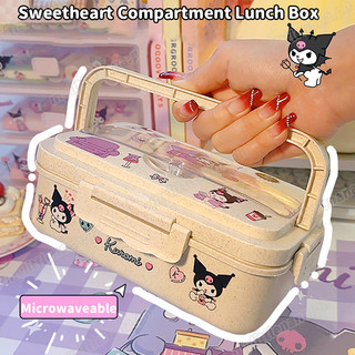 Kuromi Lunch Box Bento Box Kawaii Anime Cinnamoroll My Melody Sealed ...