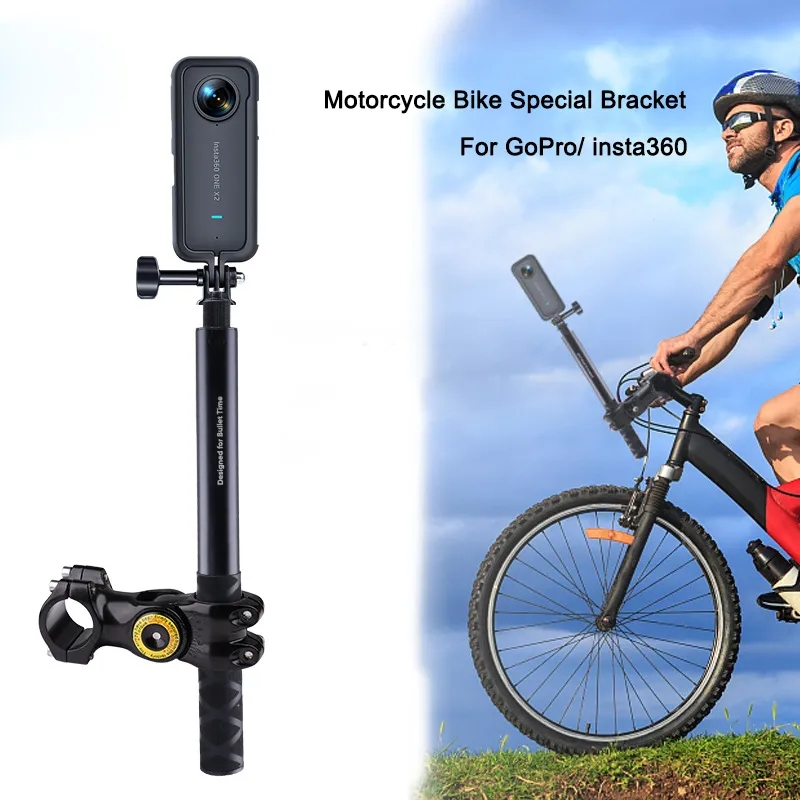 Motorcycle Bike Adjust Handlebar Mount Selfie Stick Bicycle Monopod for ...