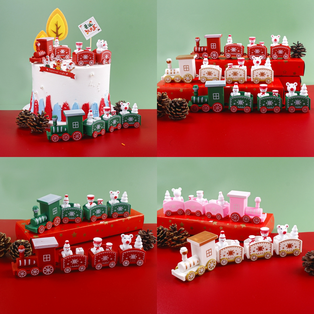 Christmas Train Table Set Cake Topper Decorations Birthday Cake ...