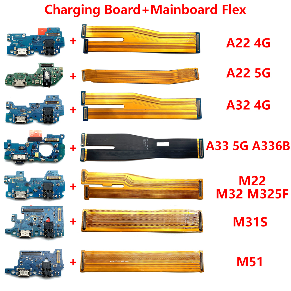 NEW USB Charging Port Connector + Main Motherboard Flex Cable For ...