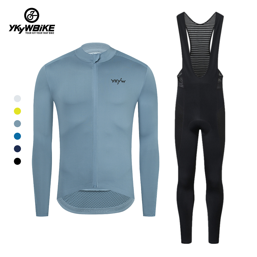 YKYWBIKE Men Professional Team Cycling Long Sleeve Set Jersey Bicycle ...