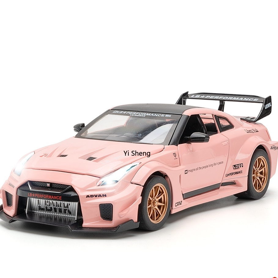 1:24 / 1:32 Scale Diecast Nissan GTR CSR2 Alloy Car Model With Sound ...