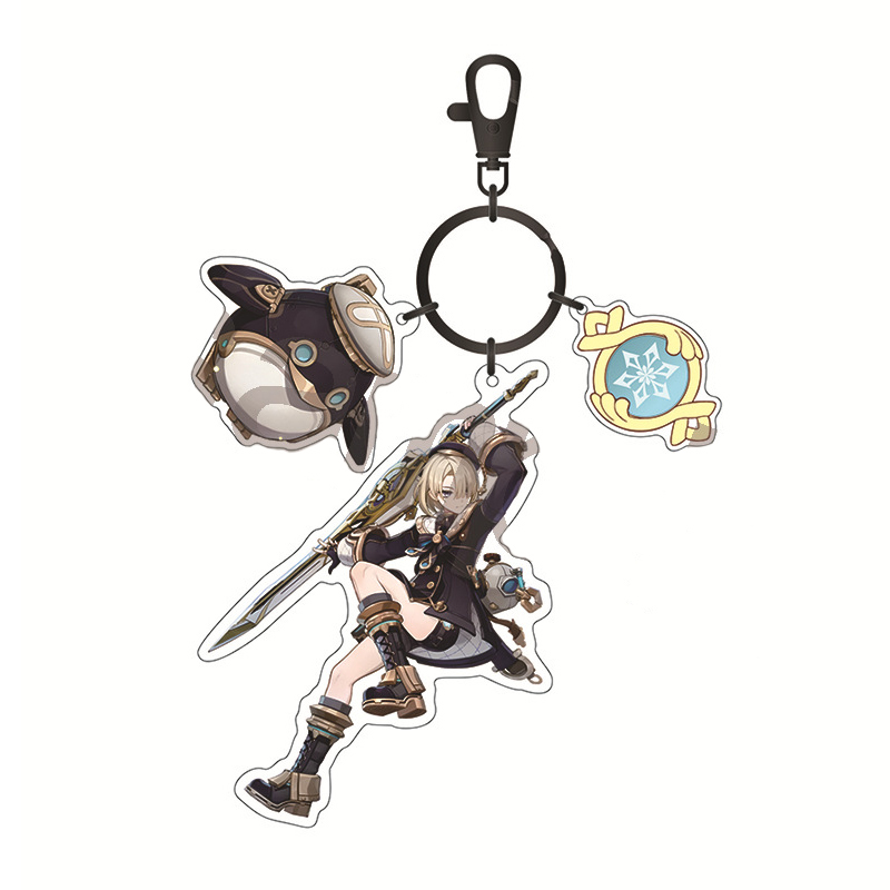 3 in 1 Genshin Impact Keychain Furina Wriothesley Character 3 in1 ...