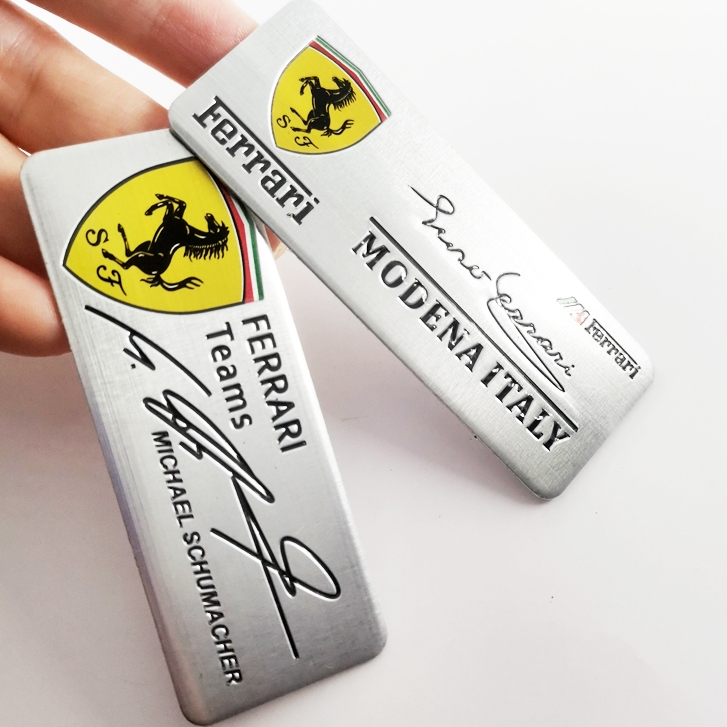 1 x Aluminum SF Horse Ferrari Logo Car Auto Decorative Emblem Badge ...