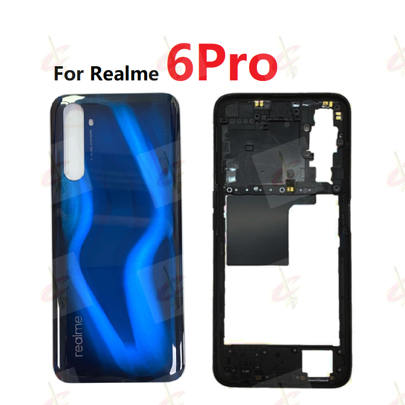 Back glass cover housing Replacement For Realme 6 Pro RMX2061 RMX2063 ...