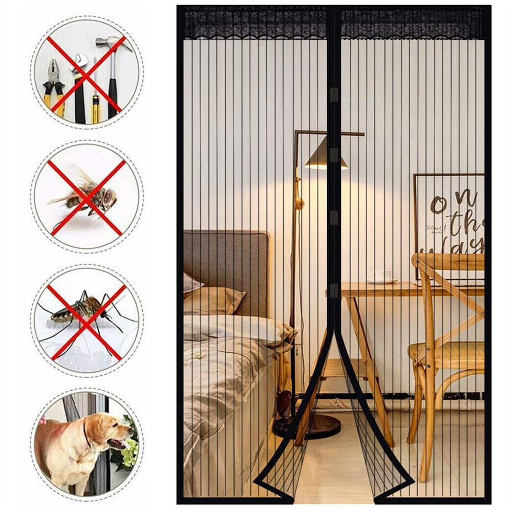 Large Magic Curtain Door Mesh Magnetic Mosquito Fly Bug Insect Net ...