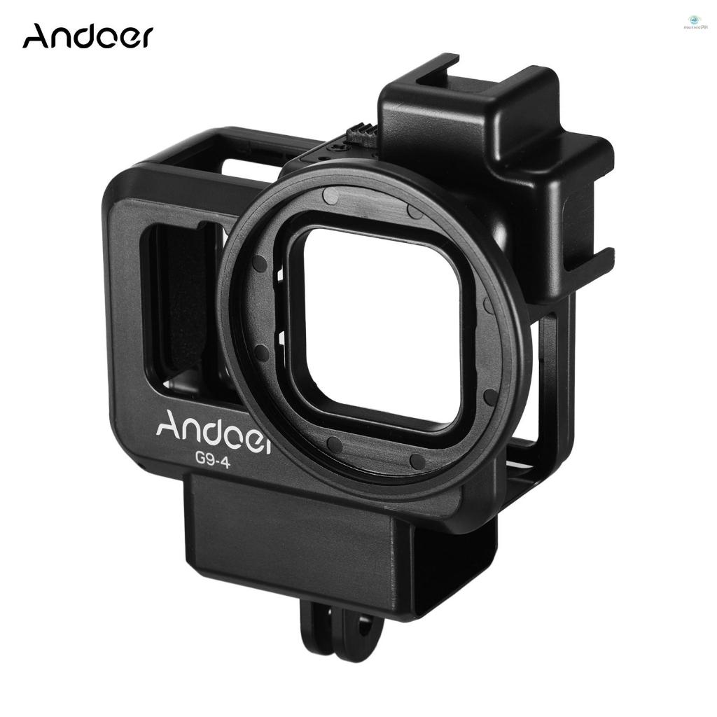 Hot Sale Andoer G9-4 Action Camera Video Cage Plastic Vlog Case Protective Housing with Dual ...