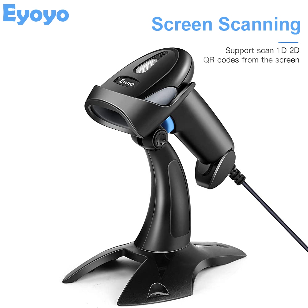Eyoyo 1D 2D USB Wired Barcode Scanner Portable Bar Code/QR Code Reader ...