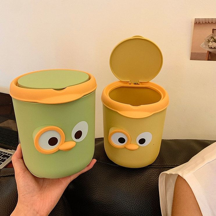 Mini Small Trash Can Multi-function Household Flip Lid Type Waste Bin ...