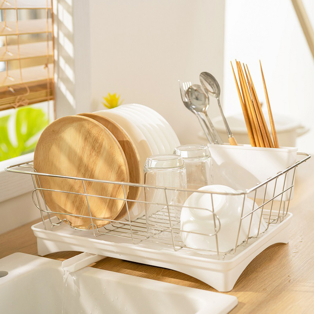 foldable kitchen Dish Rack Drainer Holder Kitchen Metal Cutlery ...