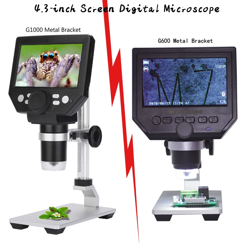 Portable Digital Microscope USB Charging Built-in Battery 600/1000 ...
