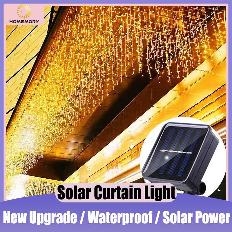 Homemory Christmas Lights Solar Icicle Light Fairy String Lights Eaves ...