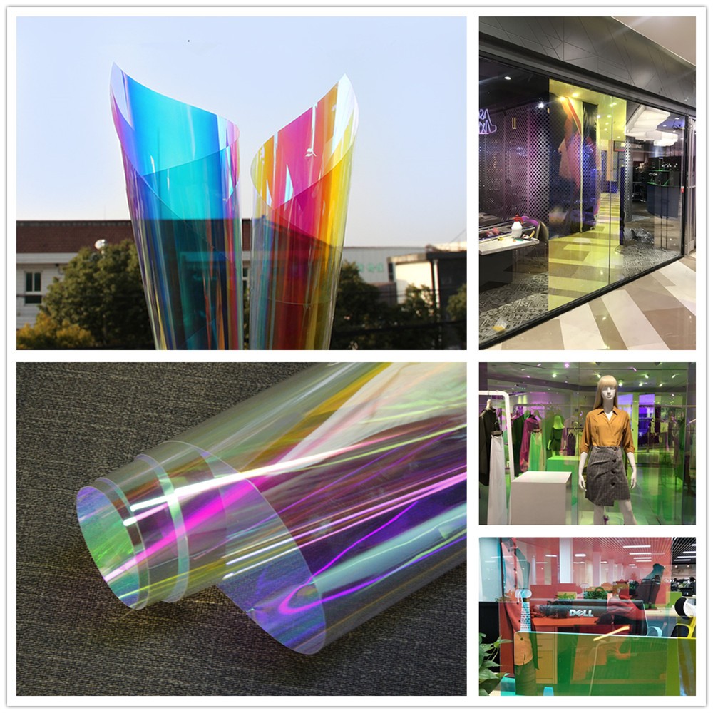 Holographic Clear Window Film Iridescent Window Dichroic Film ...