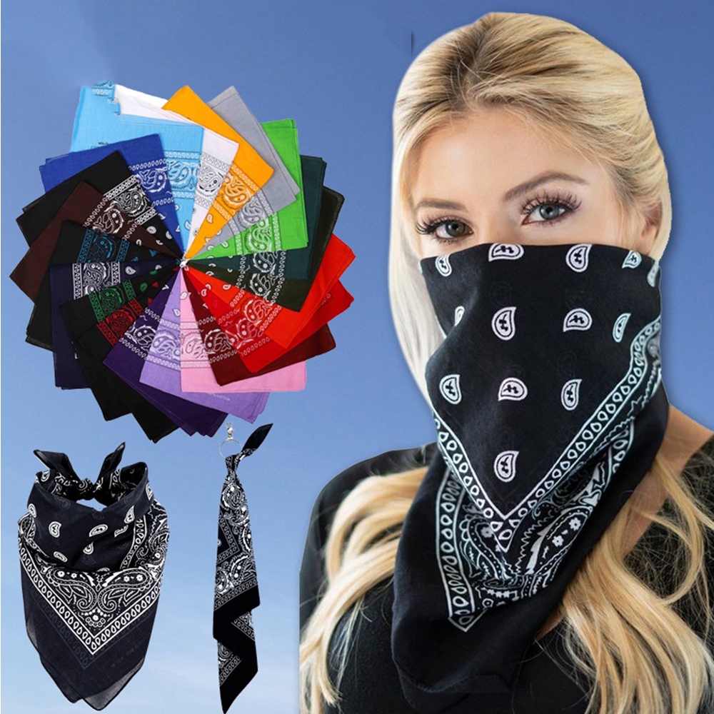 100% Polyester Fashion Hip Hop Classic Paisley Bandana Square Scarf ...