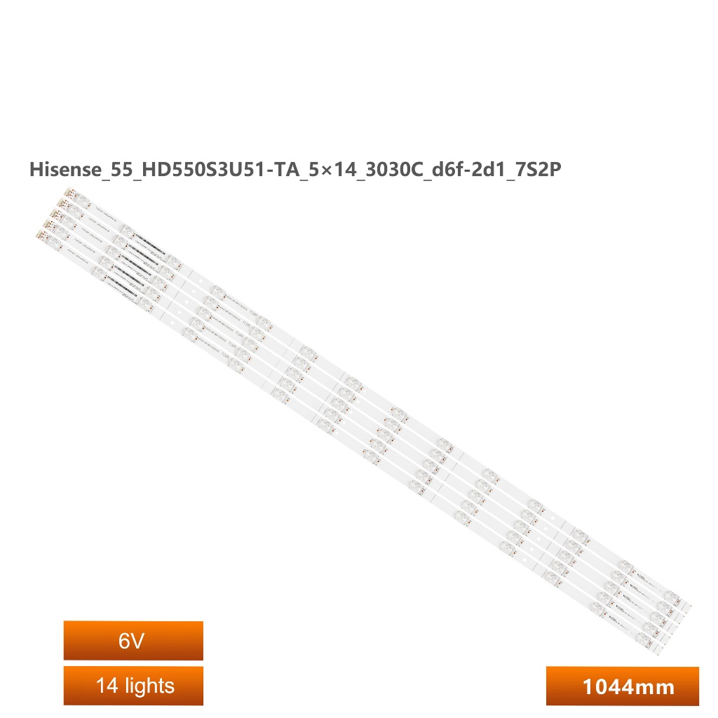5pcs/set led backlight strip Suitable for Hisense H55A6500 H55A6500UK ...