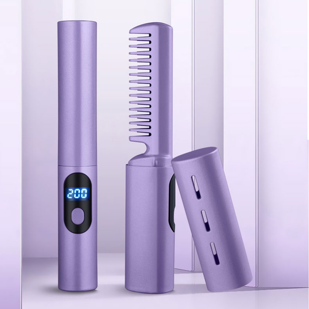 electric hair straightening comb Electric hair curler, electric comb ...