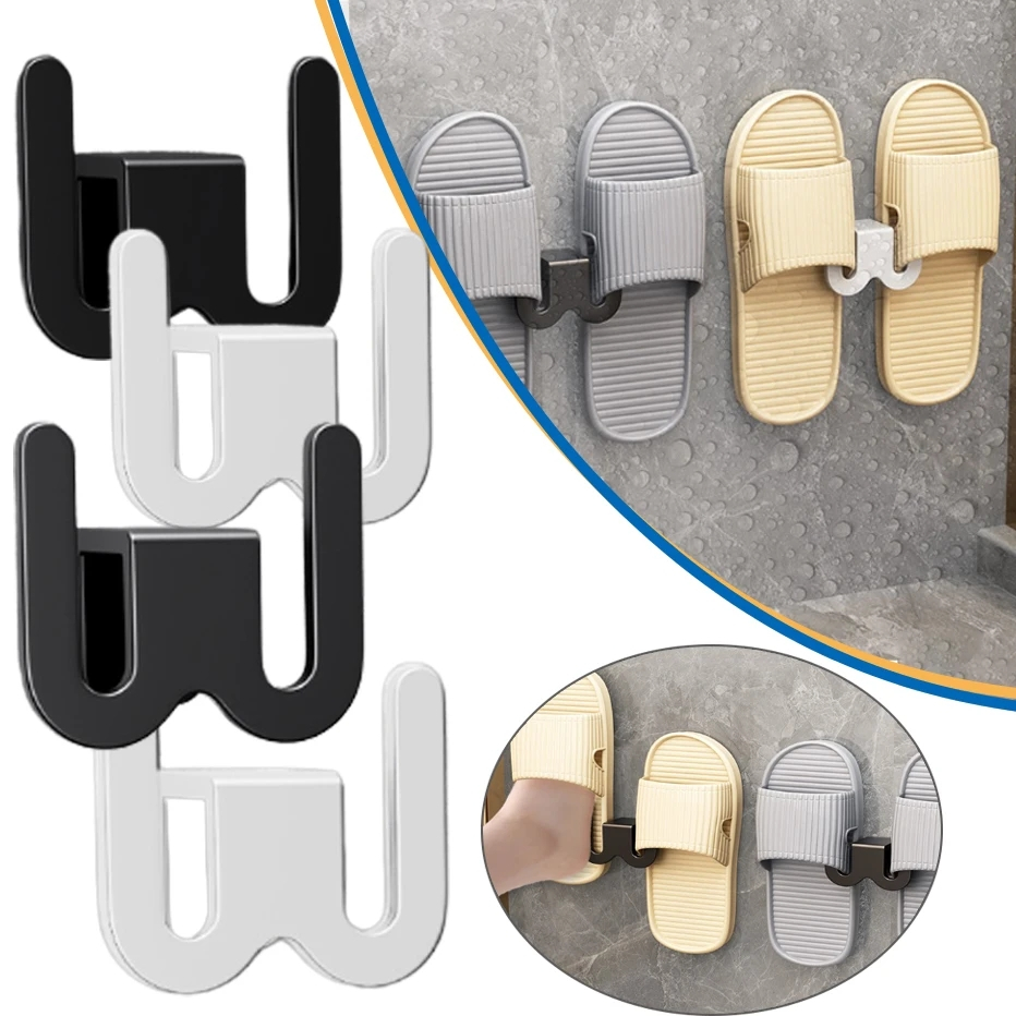 Slippers Rack No Punching Bathroom Simple Slipper Hook Toilet Drainage ...