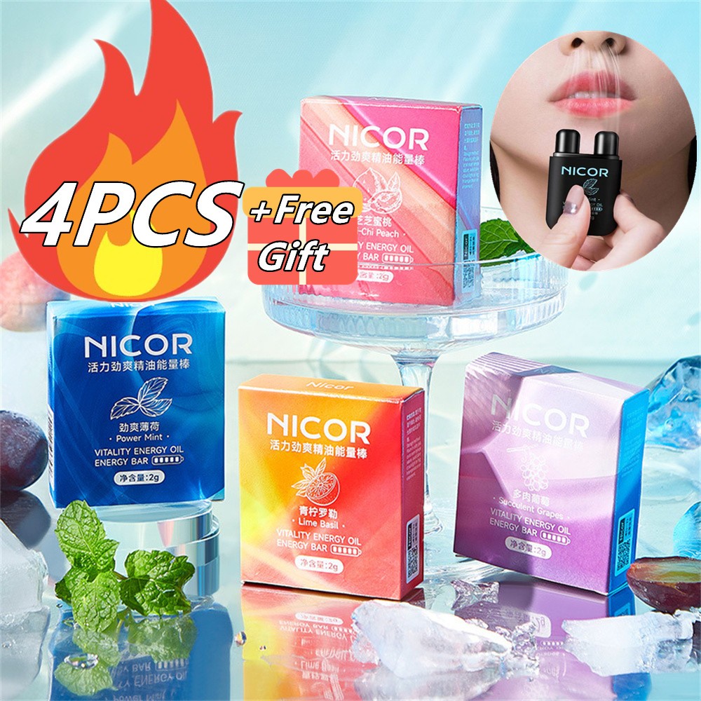 4pcs Nasal Inhalers For Essential S Double Hole Energy Energy Bar ...