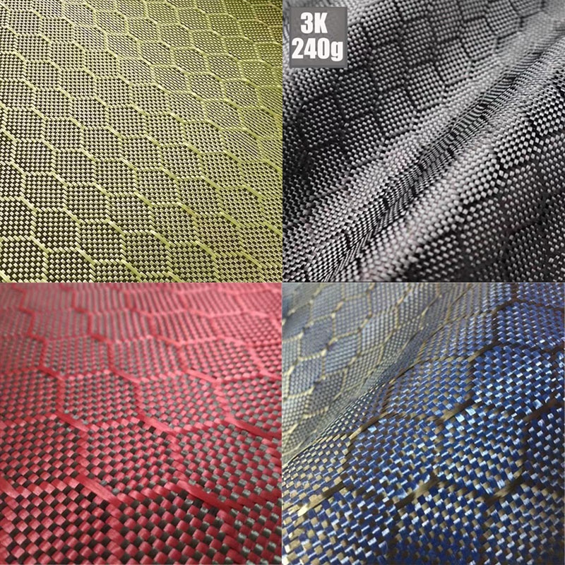 3K 240GSM Honeycomb Carbon Fiber Cloth ,Small Size Hexagon Carbon ...