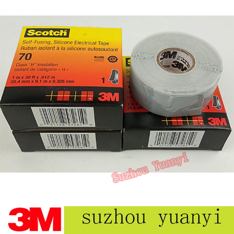 3M 70 Scotch Self-Fusing Silicone Rubber Electrical Tape 25. 4mm x 9.1m 3M Scotch 70# | Shopee ...
