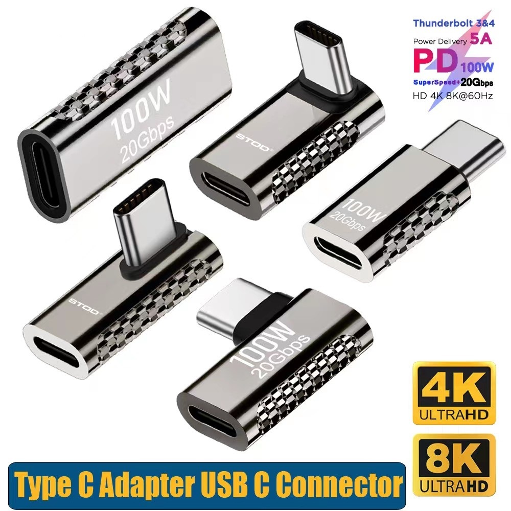 Type C Adapter USB C Extender USBC Angled Adaptor 90 Degree Female to ...