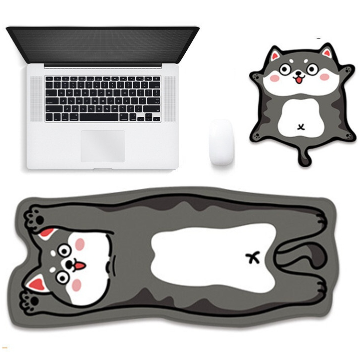 Gray Cat Belly Up Family Mouse Pad Happy Gray Cat Belly Up Mouse Pad ...