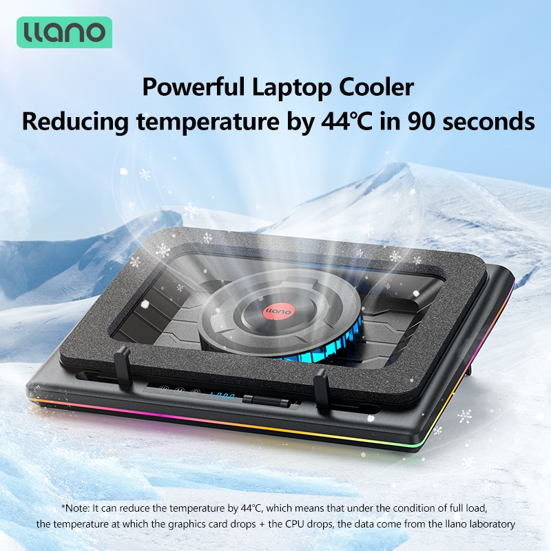 Llano V12/ V13 Powerful Turbo Fan 2800RPM Laptop Cooler Pad Led Light 3 ...
