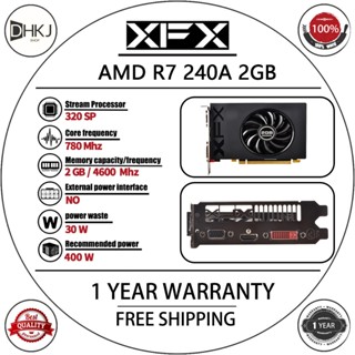 USED XFX R7 240 2GB Graphics Card GPU Radeon R7 240A 2GB AMD Video ...