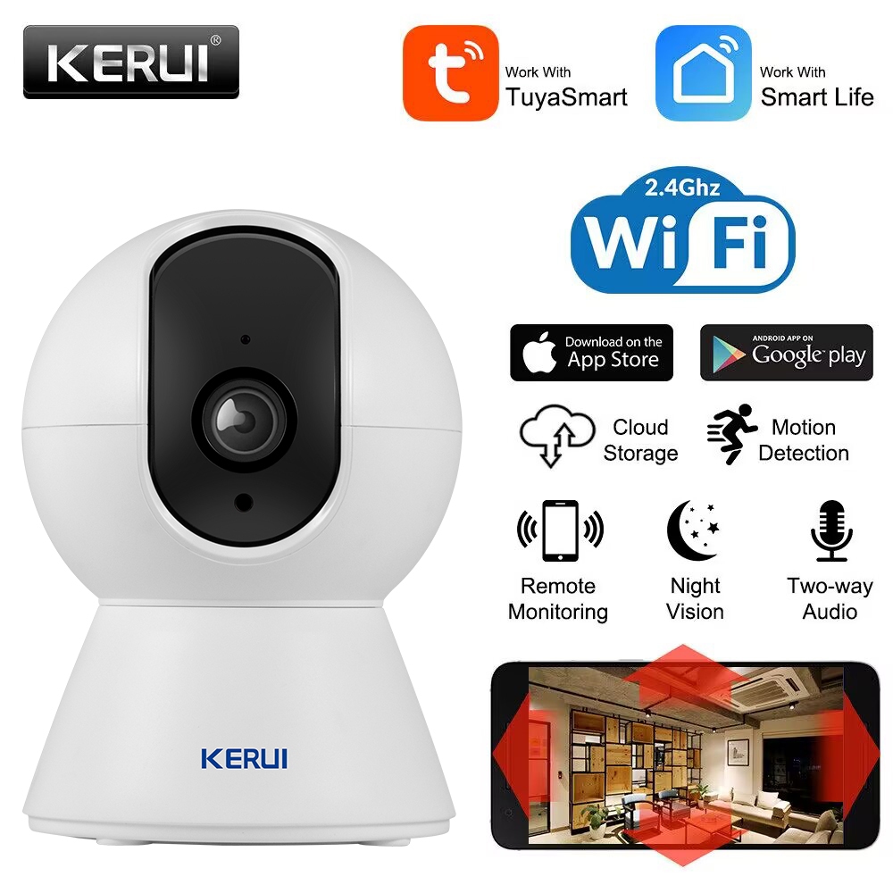 KERUI Tuya 3MP IP Camera Wireless Security HD CCTV Camera WiFi Tuya ...