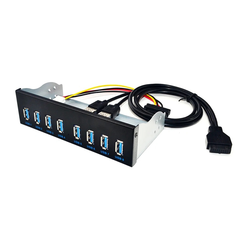 8 Port USB Hub USB3 5.25 USB 3.0 Front Panel Splitters USB 3.0 Hub for ...